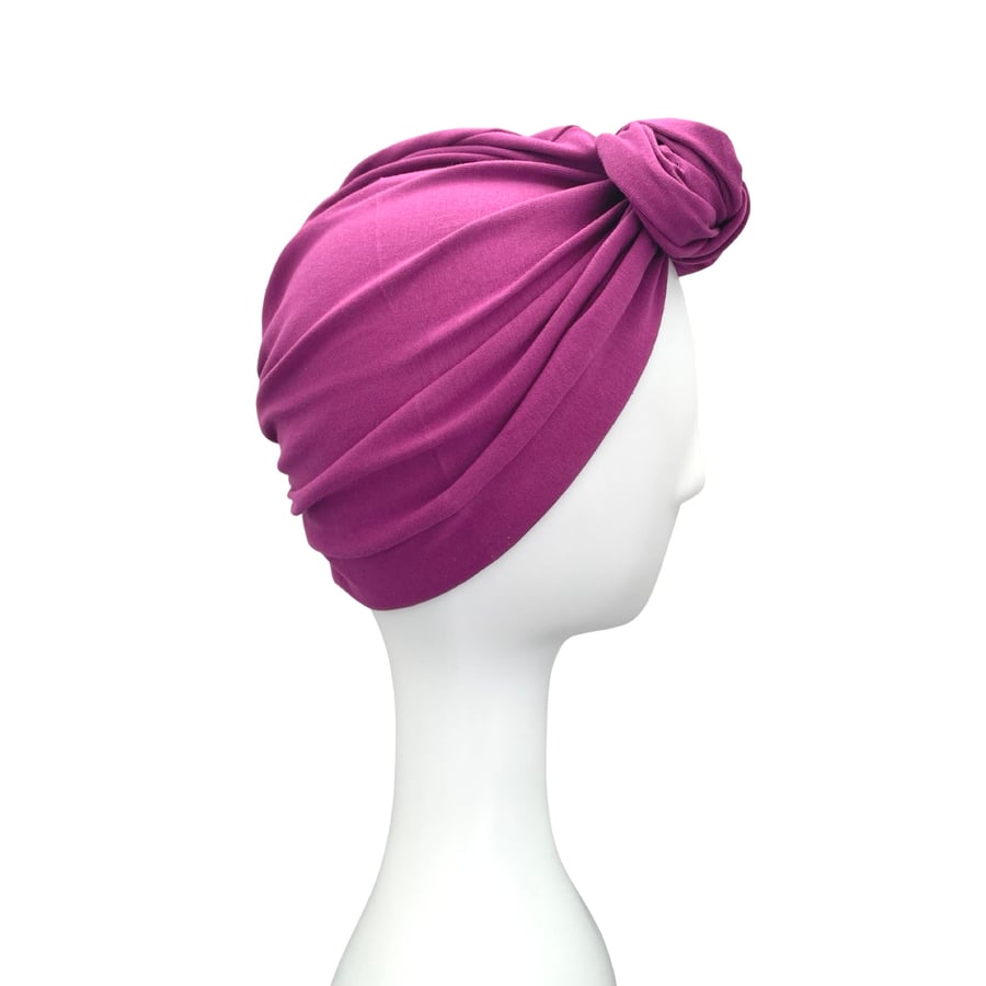 Purple Head Wrap Turban for Women, Knotted Wome... - Folksy