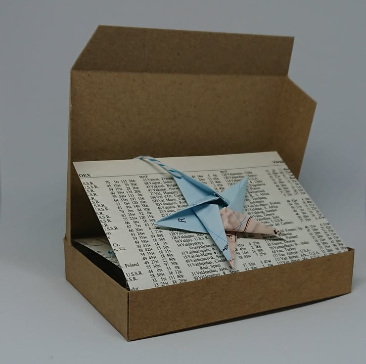 Origami Atlas Stars - 5 x 6 cm hanging upcycled... - Folksy