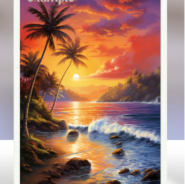 Beaches At Sunset Set of 8 Aceo Size Card Toppe... - Folksy