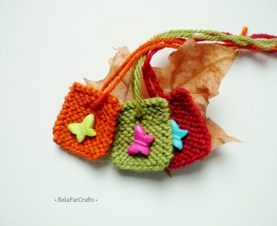 Hand knit gift tags (10) - Seconds Sunday - Gif... - Folksy