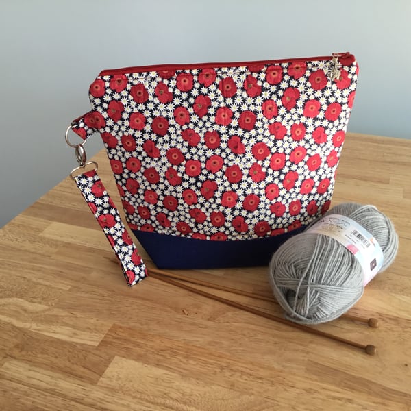 Knitting bag, sock sack, project bag - Folksy