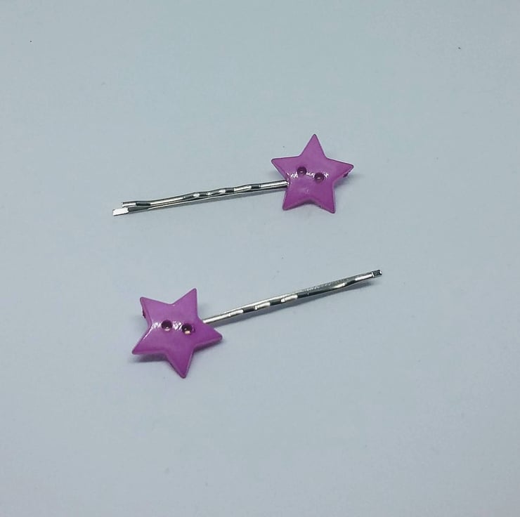 Purple Star Hair clips magical themed accessory... - Folksy