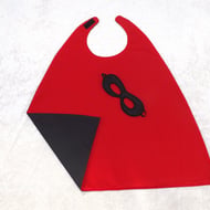 Reversible Red & Black SuperHero Cape Mask ... - Folksy