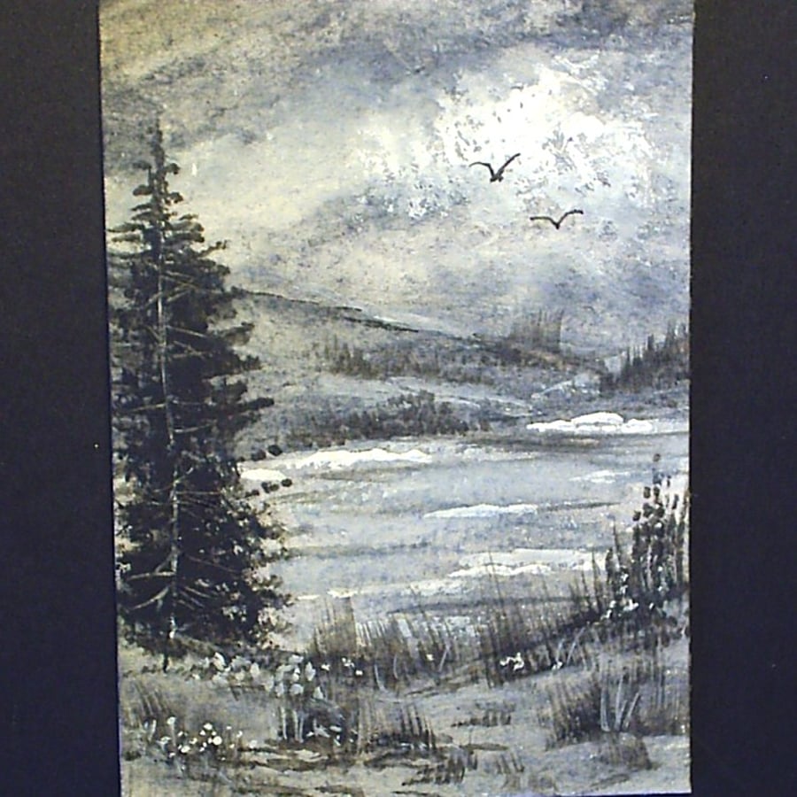 aceo original landscape - Folksy