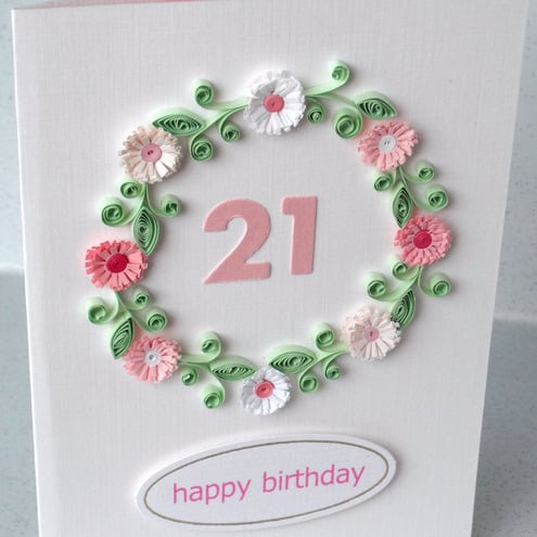 21st birthday card - Folksy