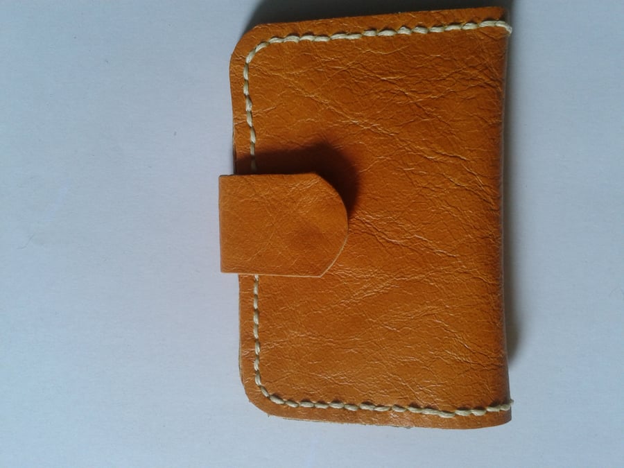 orange leather sewing needle case - Folksy