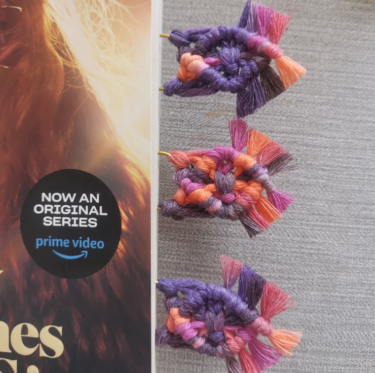 Handmade macrame jumbo paperclip bookmarks, pag... - Folksy