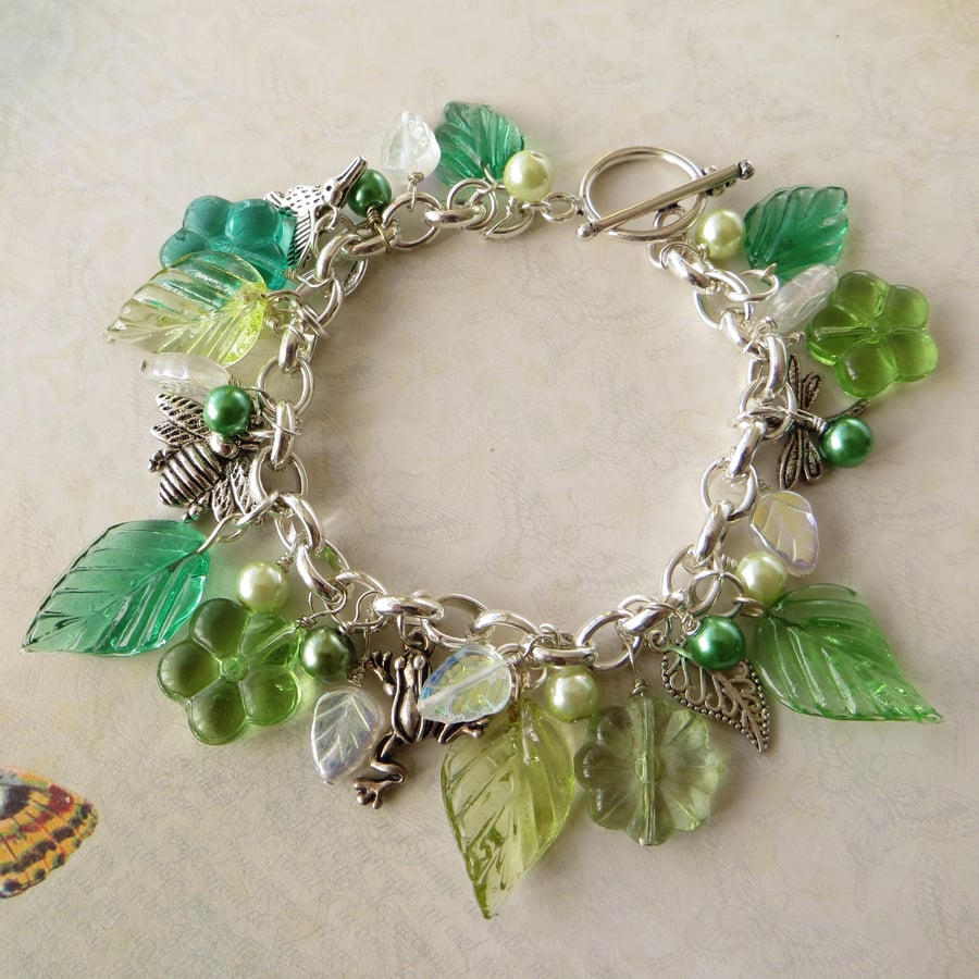 Spring Garden Charm Bracelet - Folksy