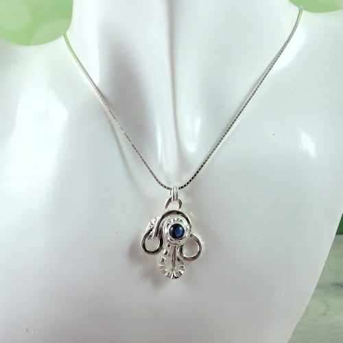 Ocean Inspired Necklace. Rolling Waves with Azu... - Folksy