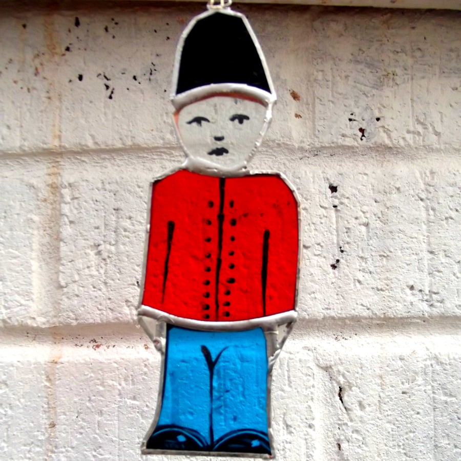 Stained Glass Little Soldier Boy - Folksy