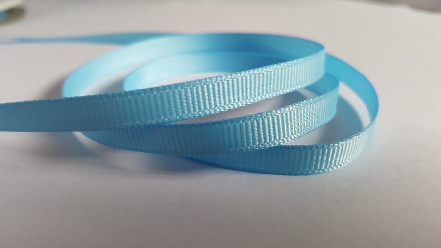 5m Grosgrain Ribbon - 6mm - Blue - Folksy