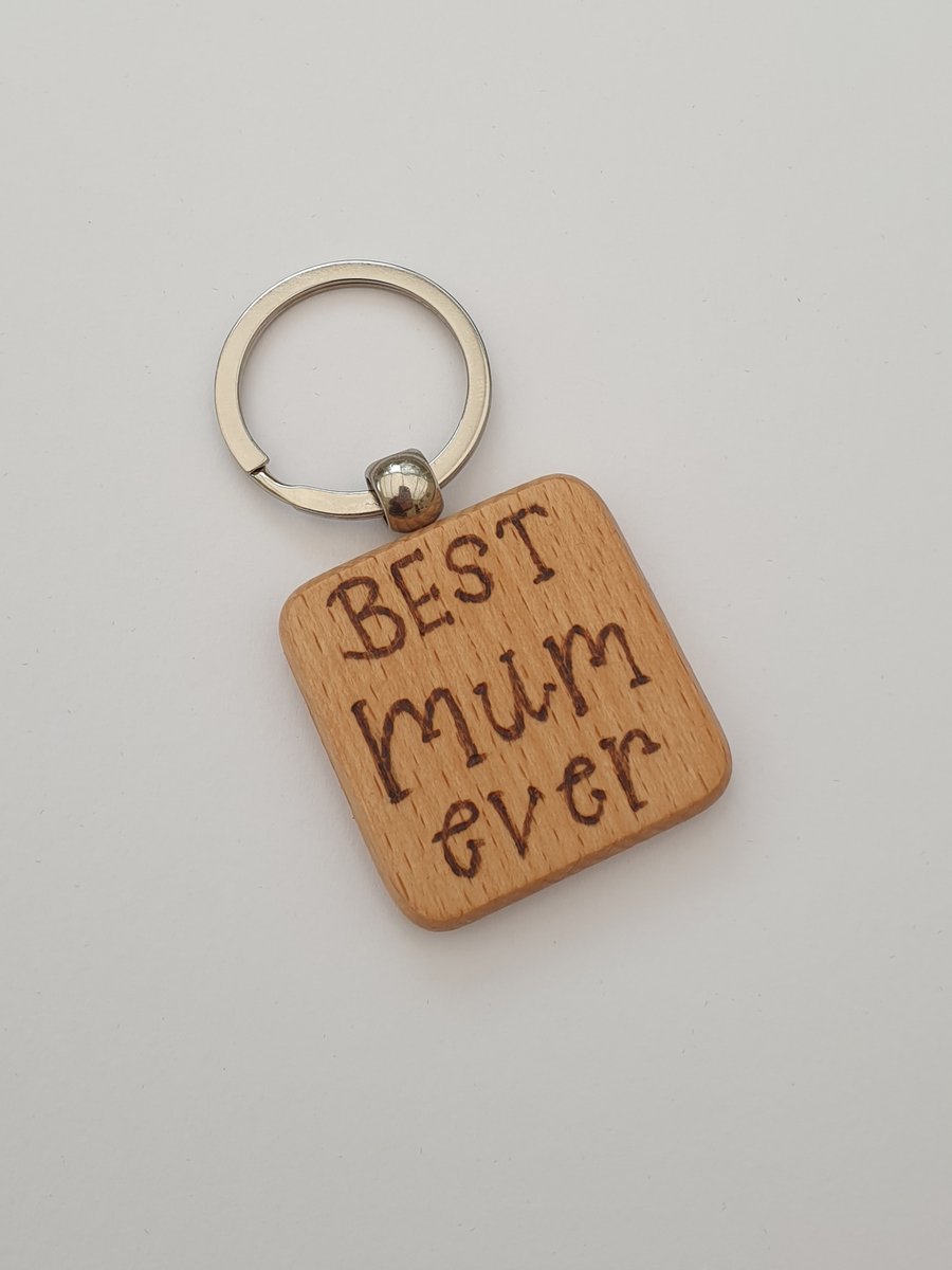Best Mum ever mum keyring - Folksy