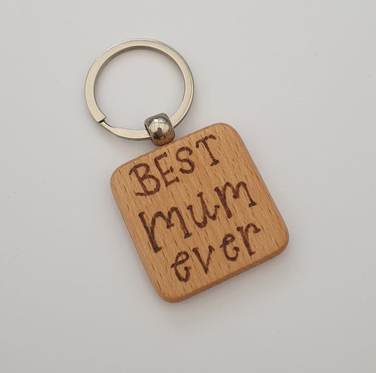 Best Mum ever mum keyring - Folksy