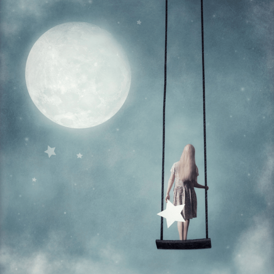 Magical Moon And Stars Fine Art Giclée Print - ... - Folksy