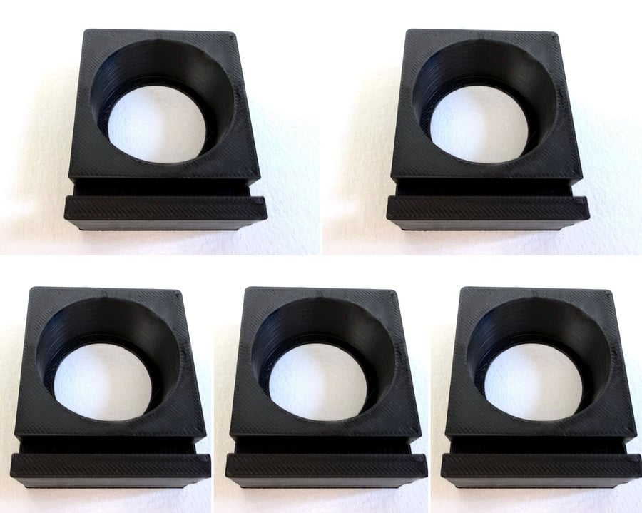 Pack of 5 black tea light display stand for 12c... - Folksy