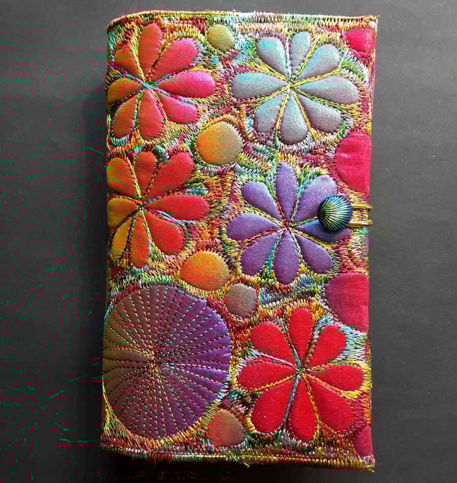 Textile Book Cover and Notebook - Folksy