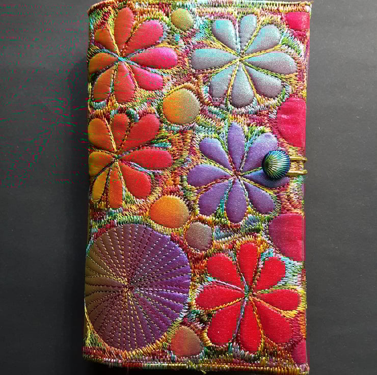 Textile Book Cover and Notebook - Folksy