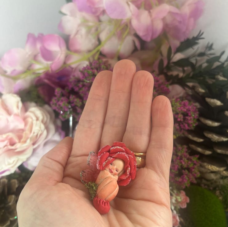 Ooak Baby Fairy, Polymer Clay, Fairy Garden Dec... - Folksy