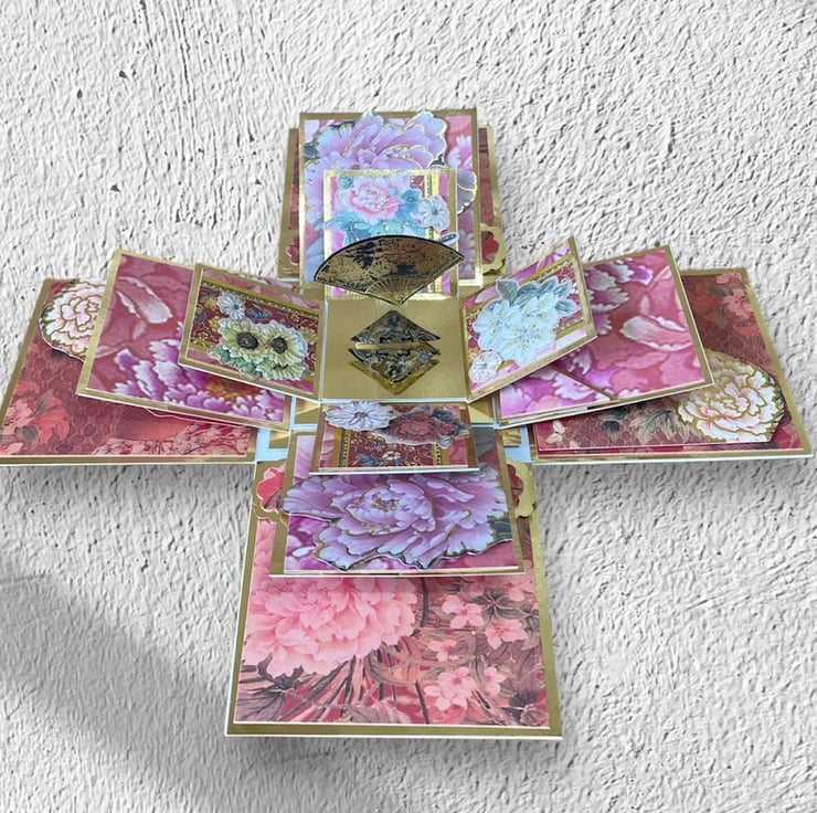 Japanese Inspired 3D Exploding Box Card. Explod... - Folksy