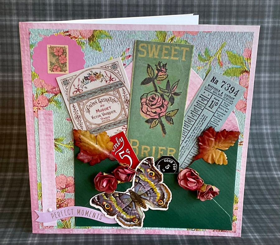 Card. Vintage style greetings card perfect for ... - Folksy