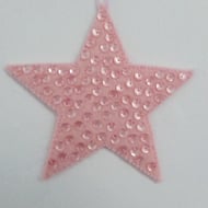 Shimmering Sequin Star - shell pink - Folksy