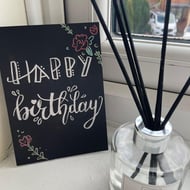 hand lettering birthday card - Folksy