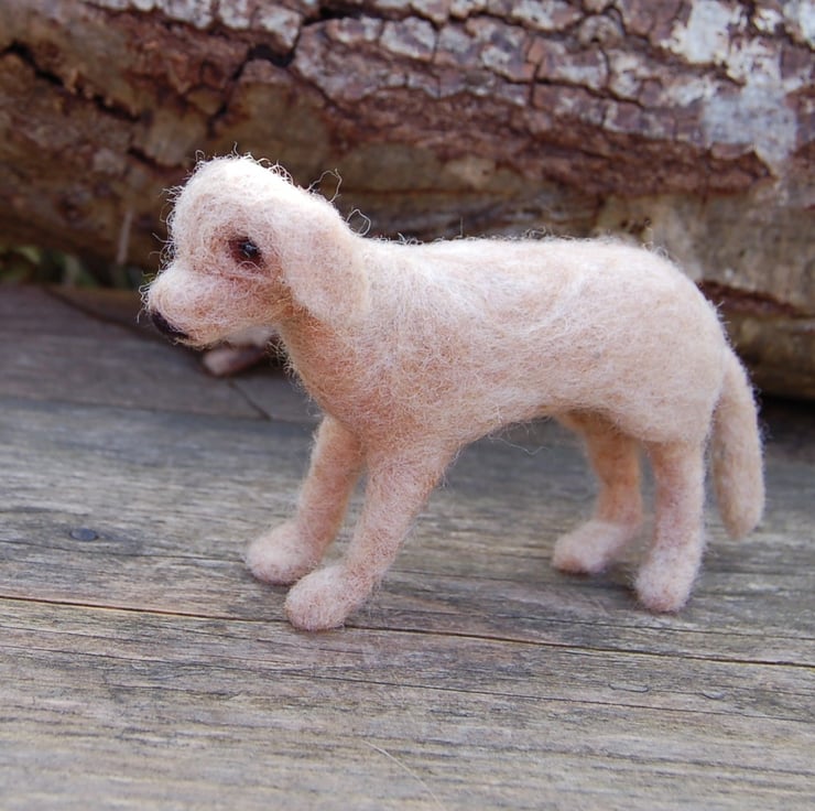 Labrador Retriever Needle felt dog, 3.5 ins tal... - Folksy