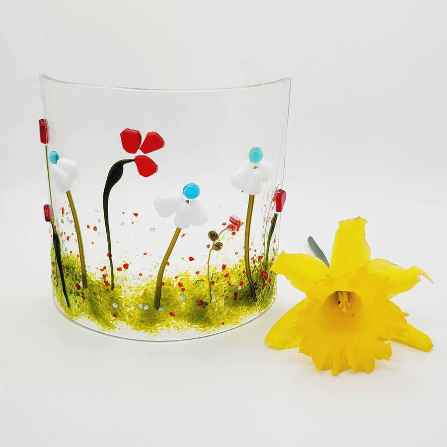Fused Glass Meadow Curve - Folksy