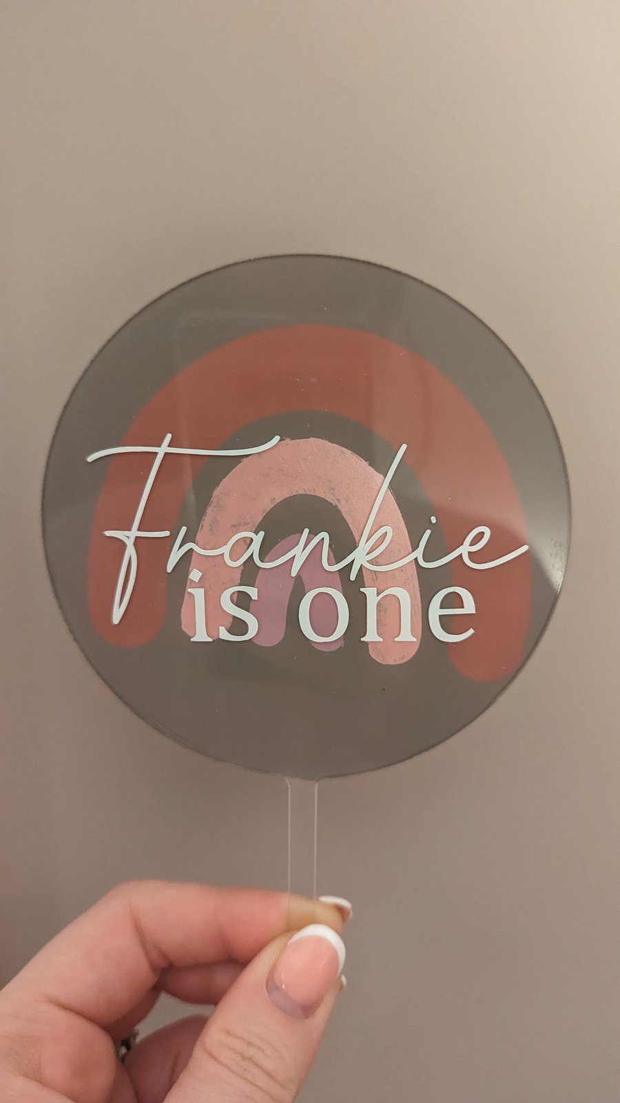 Personalised acrylic cake topper - Folksy