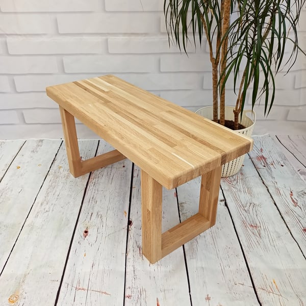 Oak Bench Kitchen Dining Room Hallway Seat Soli... - Folksy