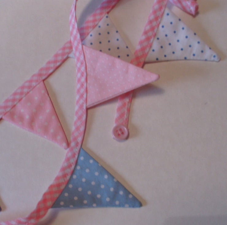 Mini fabric bunting,bunting,nursery bunting,nur... - Folksy