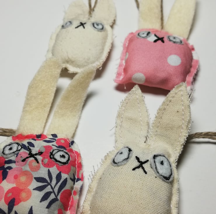 Set of four Lavender Bunnies - Folksy