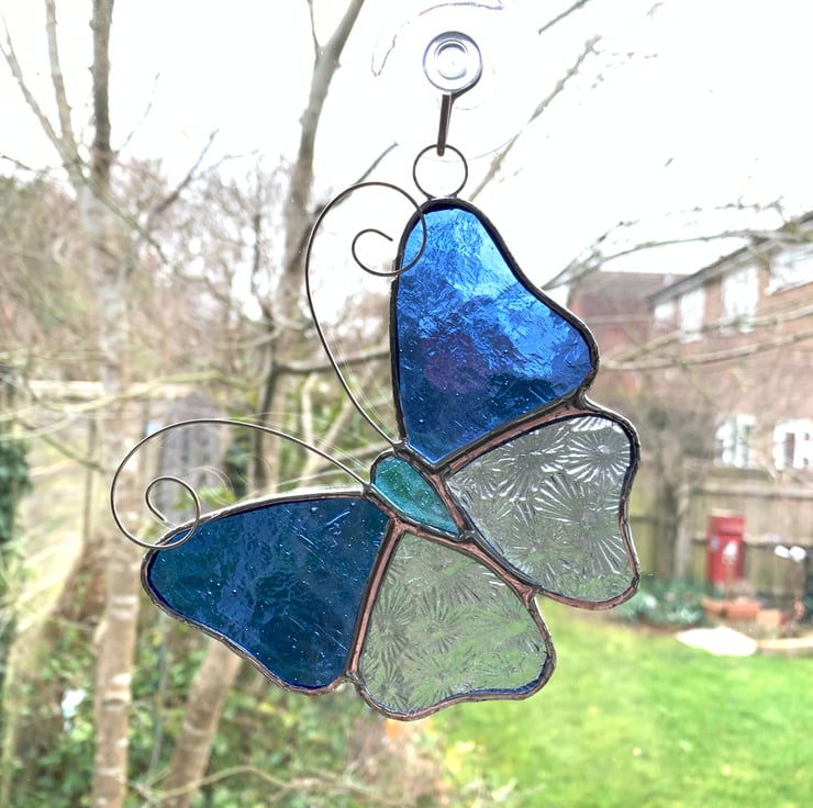 Stained Glass Butterfly Suncatcher - Handmade D... - Folksy