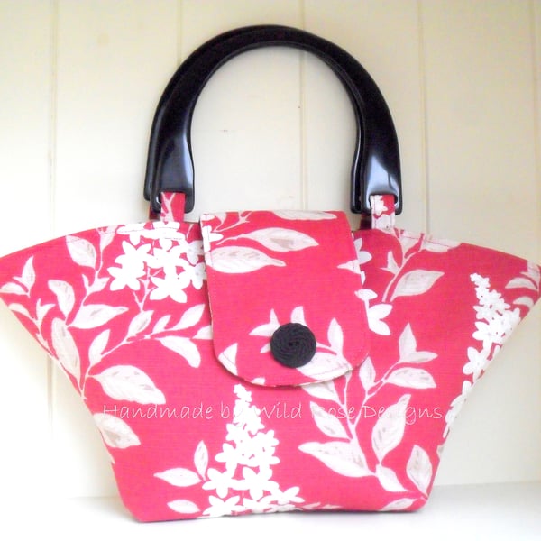 Raspberry print Summer handbag - Sale item! - Folksy