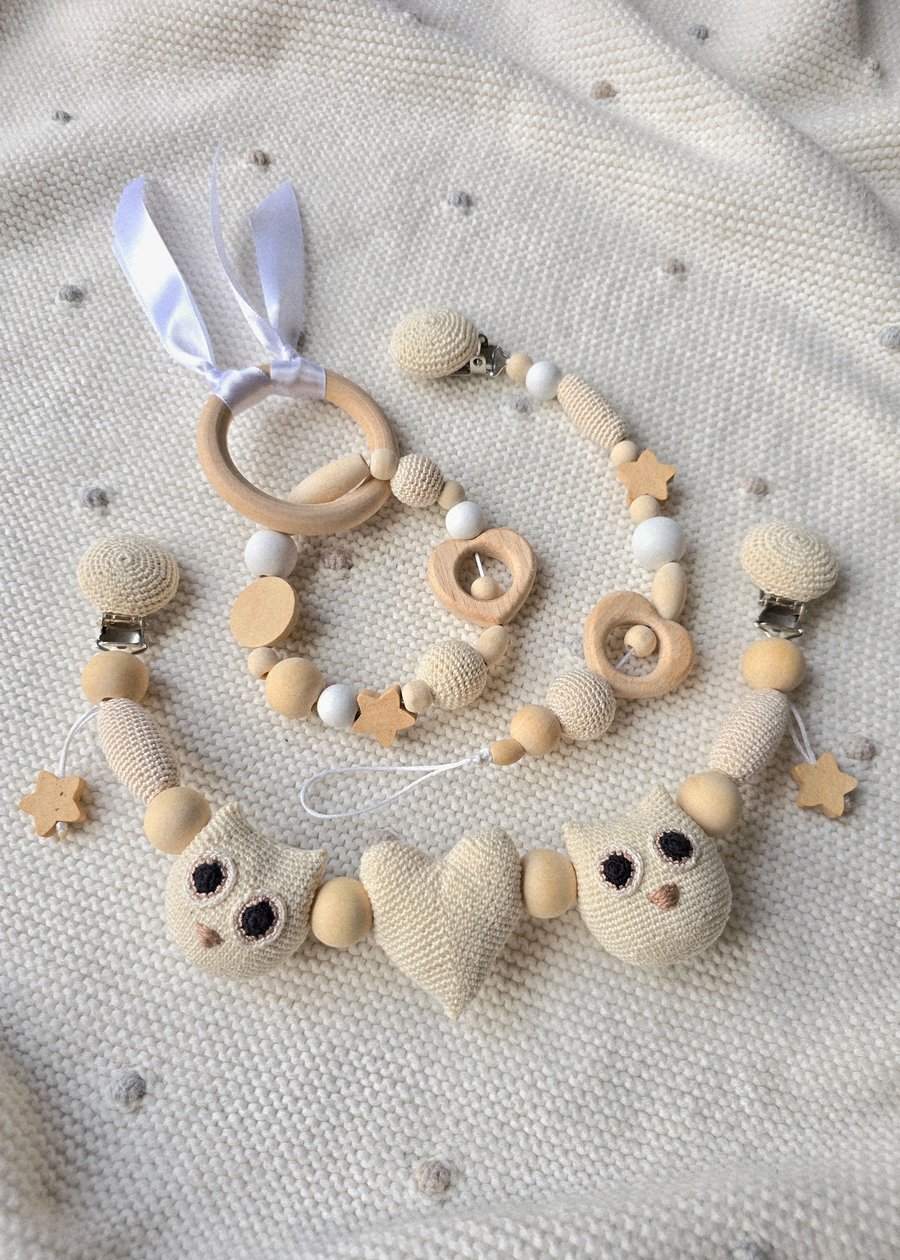 Baby Gift Set - Baby Pram Accessory, Rattle Toy... - Folksy