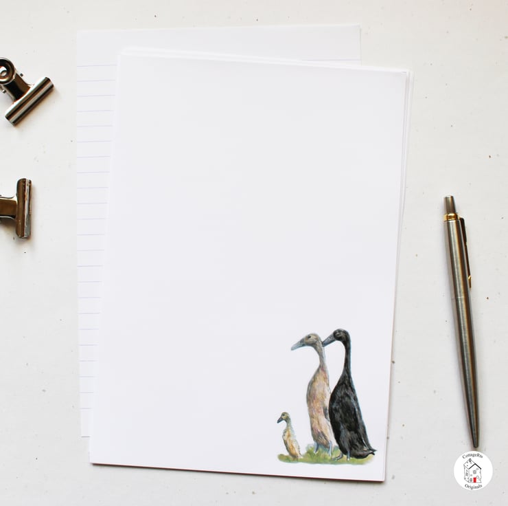 Runner Duck Letter Writing Paper Hand Designed ... - Folksy