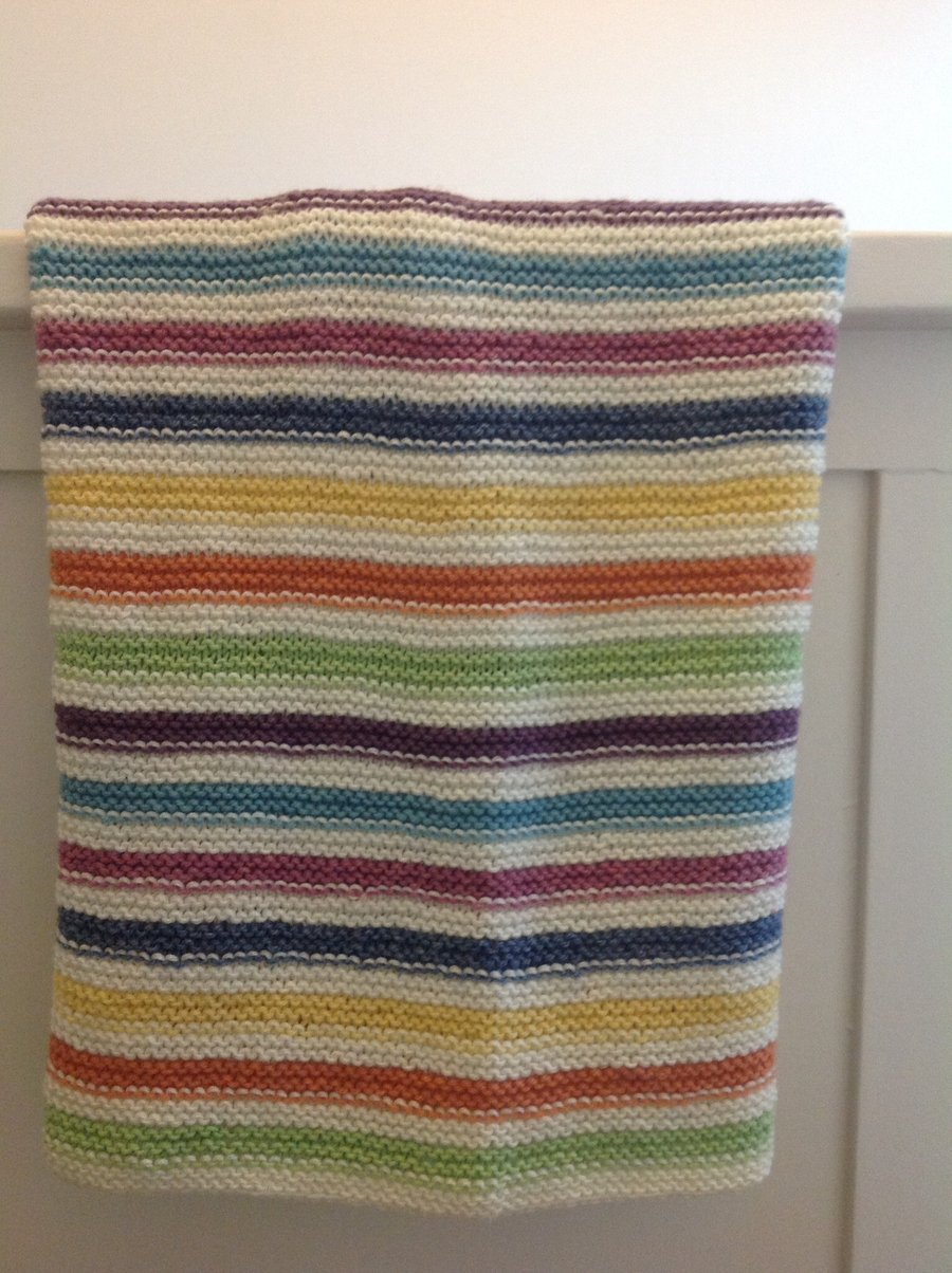 Striped Baby Blanket - Folksy