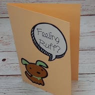 Feeling Ruff - Handmade Get Well Soon Card - Folksy