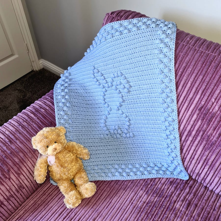 Crochet flopsy bunny baby blanket - boy baby bl... - Folksy