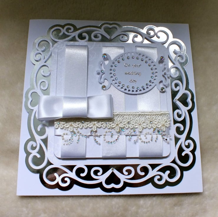 Luxury Handmade Wedding Card - Folksy