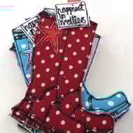'Happiest in Wellies' - Hanging Decoration - Folksy