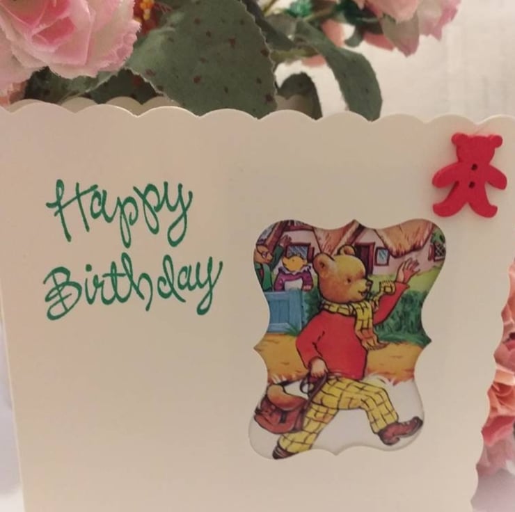 Algy Pug from Rupert Bear birthday card with ... - Folksy