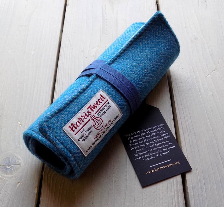 Harris Tweed artist's gift set. A6 sketchbook a... - Folksy