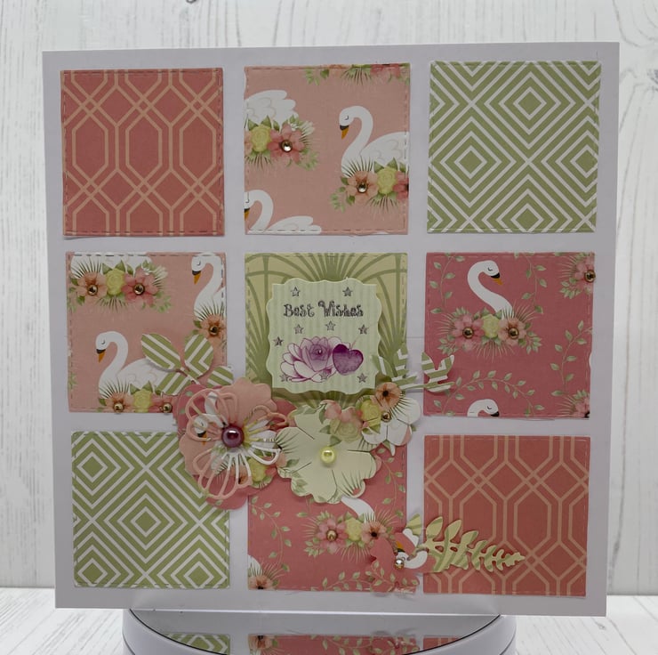 SALE - Best Wishes greeting card C - 126 - Folksy