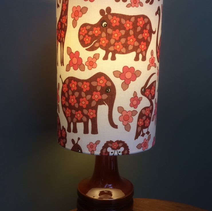 SALE FREE UK Post A fun 60s 70s Animals and Flo... - Folksy