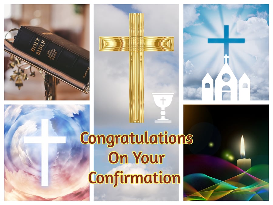 Congratulations on Your Confirmation Card A5 - Folksy