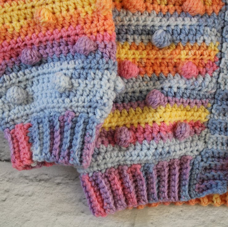 Girls Cardigan, Bobble Cardigan, Size 3-4 Years... - Folksy