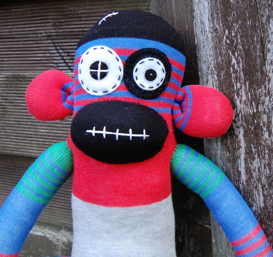Sock Monkey - Reuben - Folksy