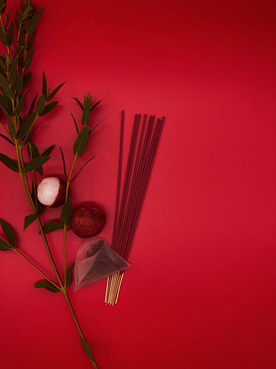 Sustainable Tea Incense Sticks - Lychee Oolong Tea - Folksy
