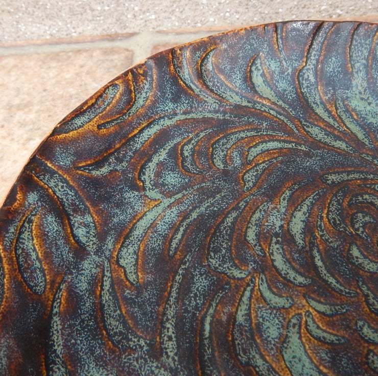 Tea, cake, sandwich, side plate in textured sto... - Folksy